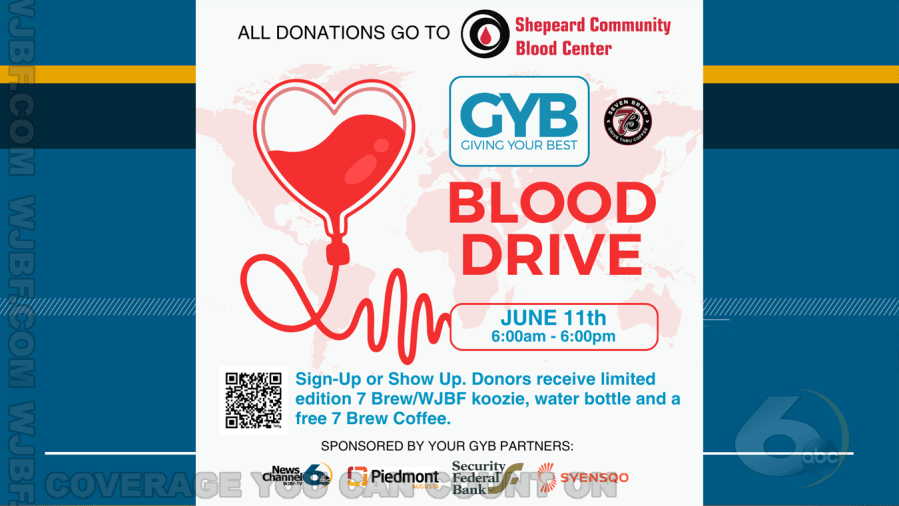Join us for our annual Giving Your Best Blood Drive: June 11, 2026