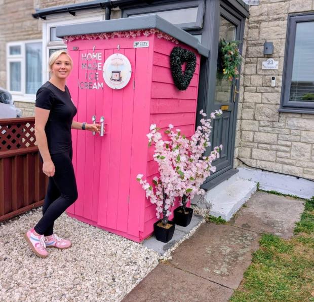 Mum's cool idea selling ice creams from her garden shed