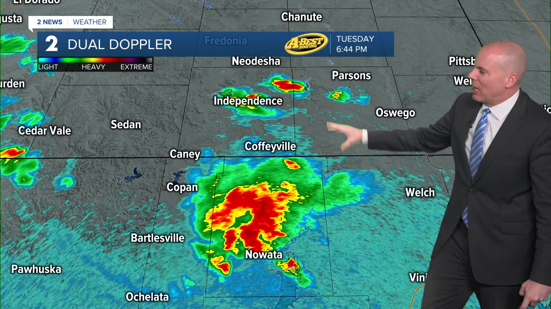 A few isolated storms are possible through midweek