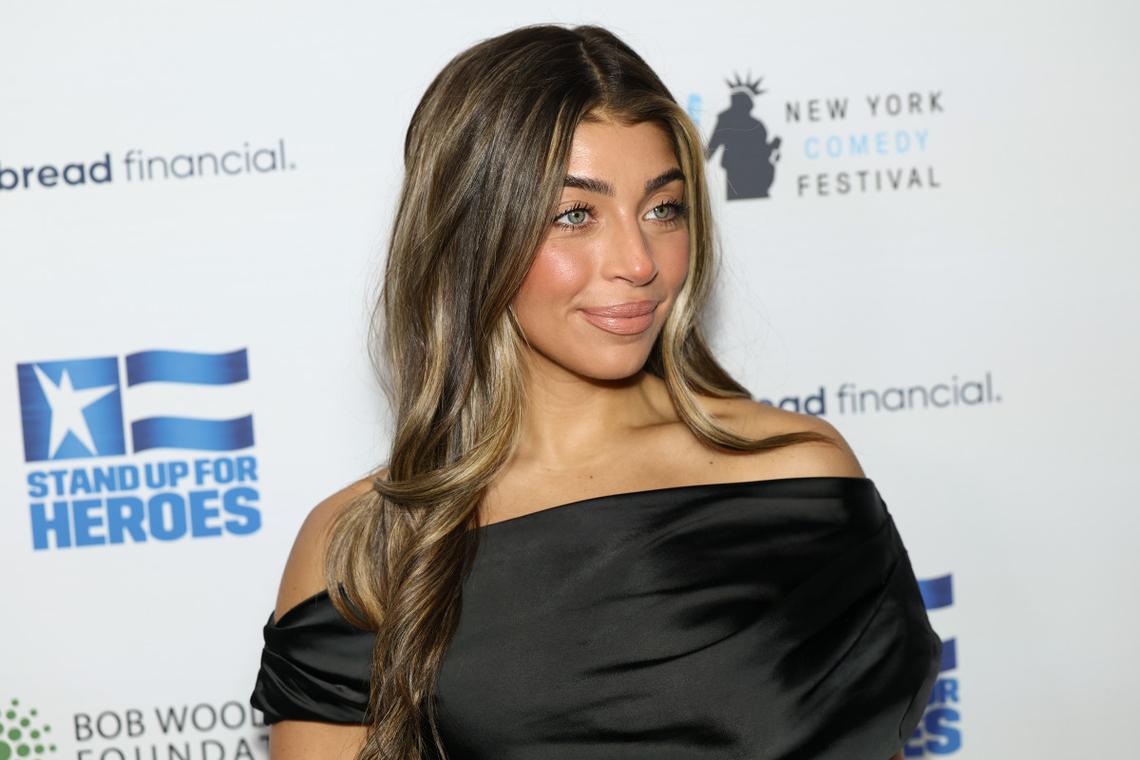 RHONJ star Gia Giudice strikes a pose at Miami swim show