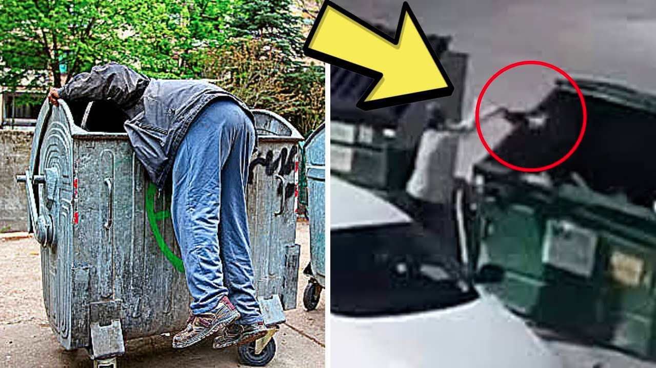 Garbage worker finds unexpected life in a dumpster