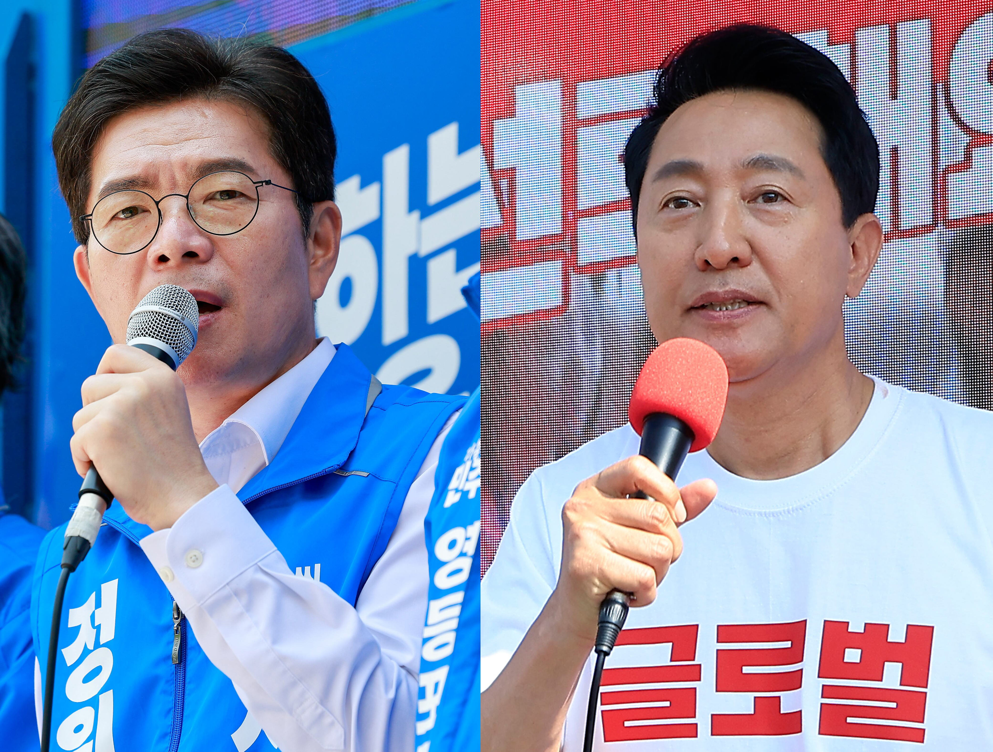 Seoul mayor candidates Chong Won-o, Oh Se-hoon pledge safety, future