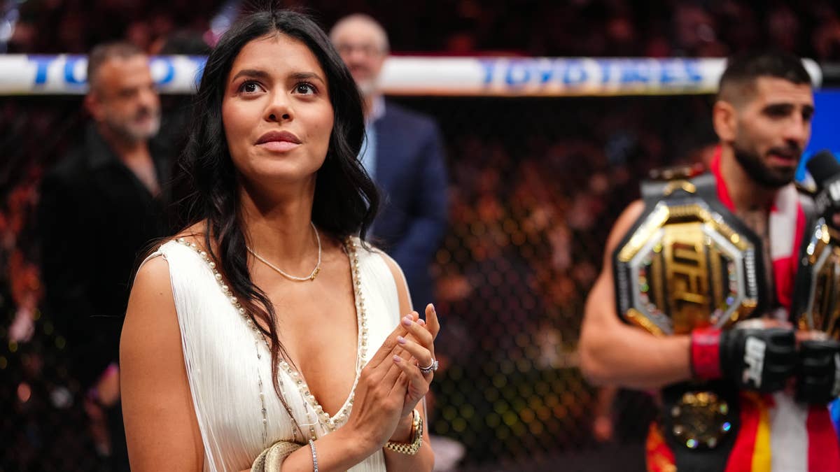 Ilia Topuria shoves Justin Gaethje at UFC press conference, tensions ...