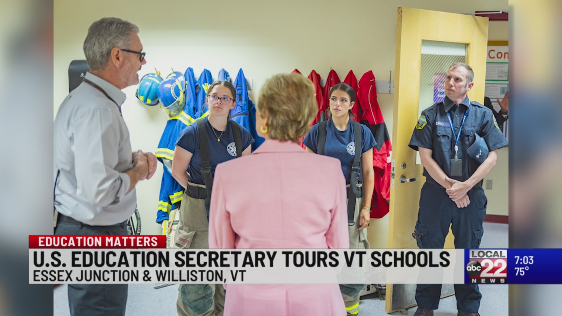 US Sec. of Education visits Essex Junction, Williston