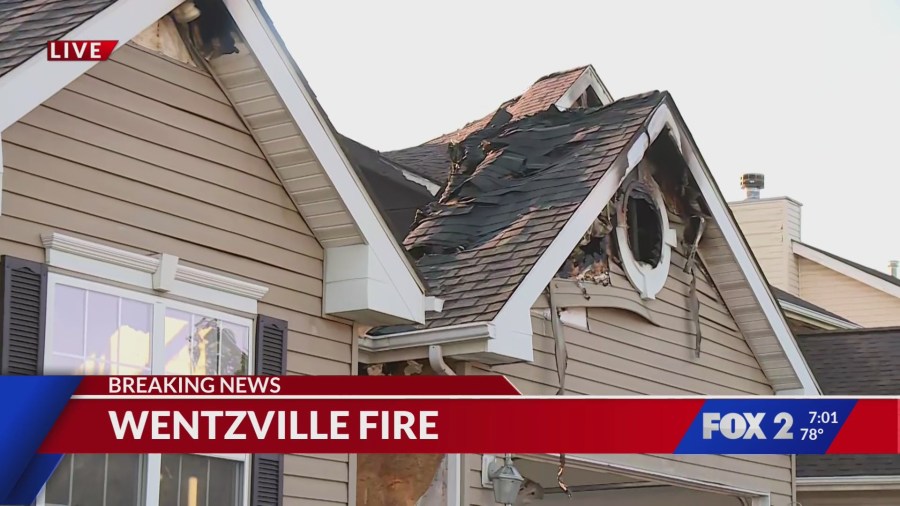 Fire damages three homes in Wentzville, pets rescued