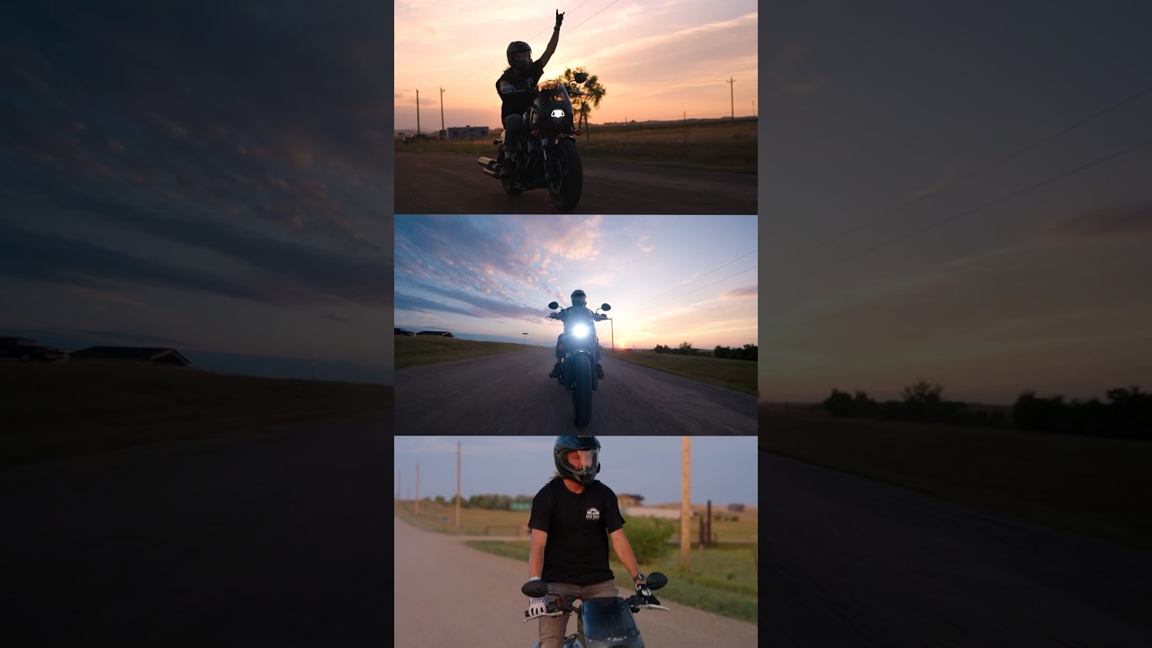 Sunset ride at Sturgis #sturgis #southdakota #motorcycle @travelsouthdakota