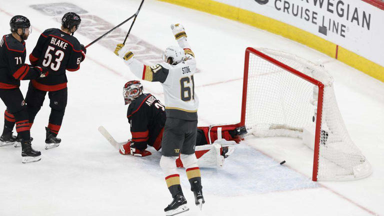 Hurricanes squander fast start, fall to Vegas in Game 1 of Stanley Cup ...