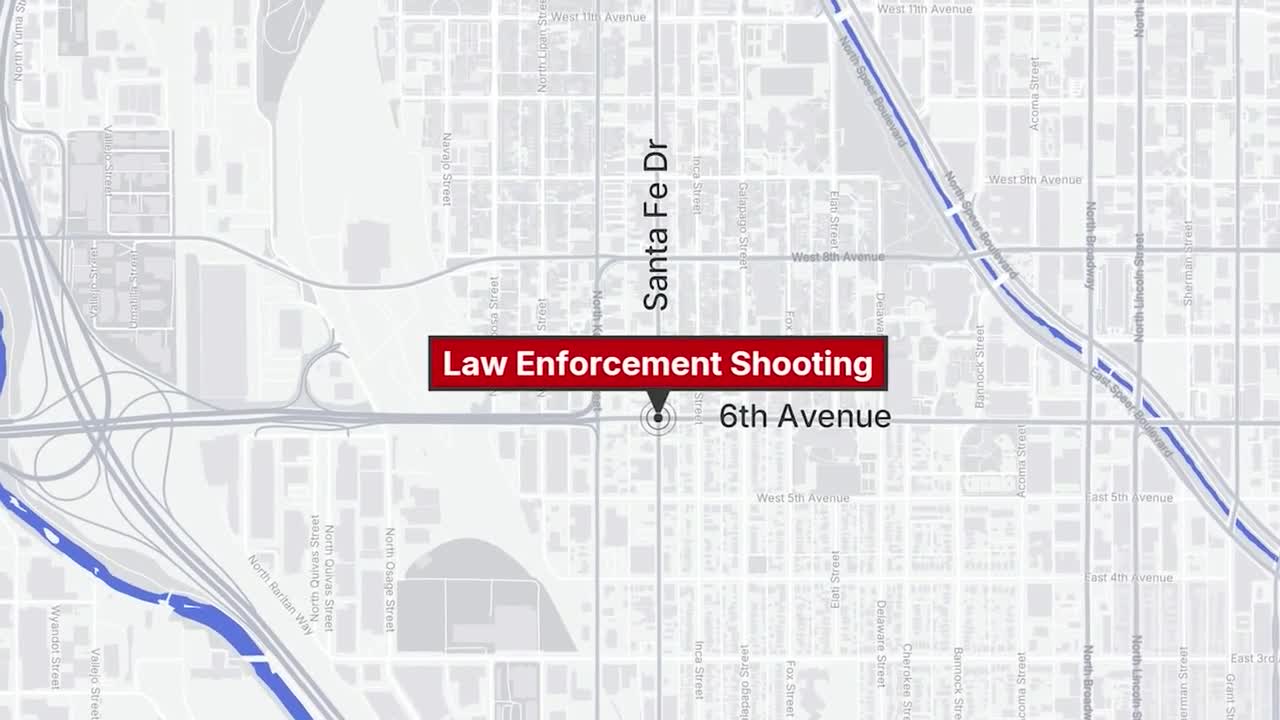 Law enforcement shooting shuts down 6th Avenue and Santa Fe Drive in ...