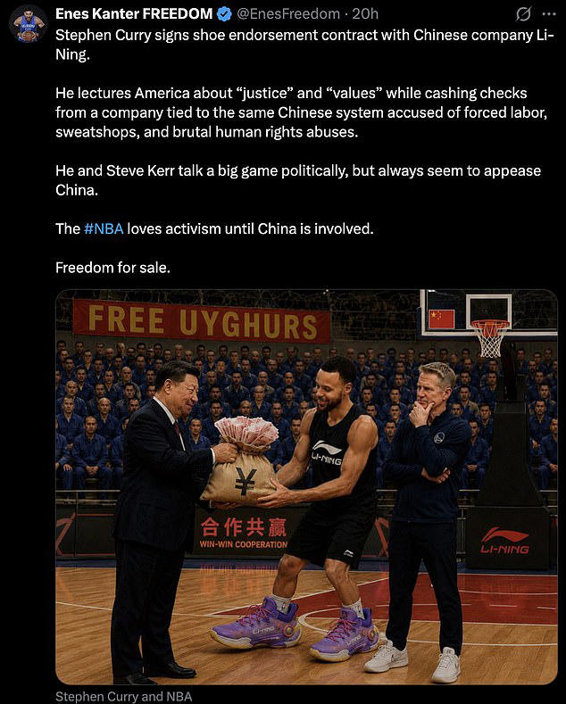 Stephen Curry labeled a 'communist' by ex-NBA rival over '$400m' deal ...
