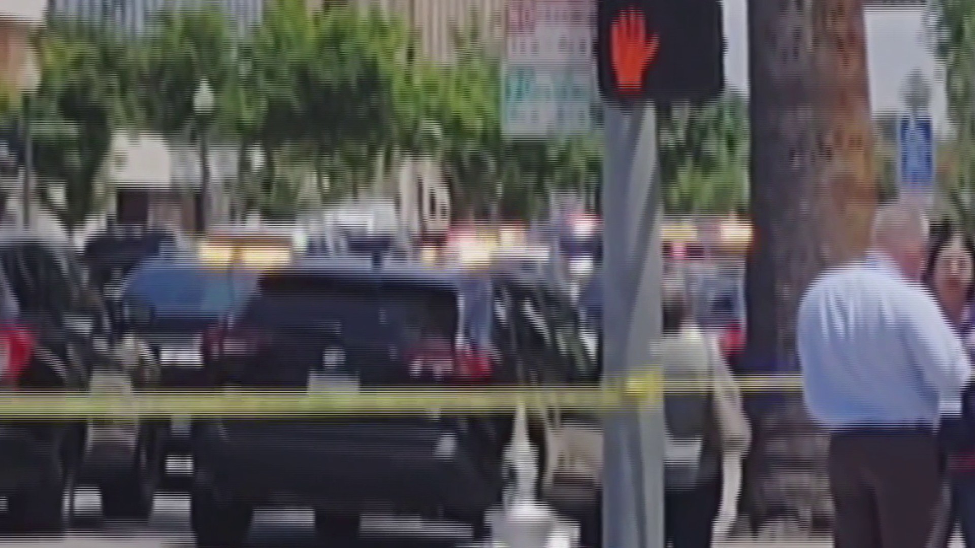 Police respond to a bomb threat at a California bank
