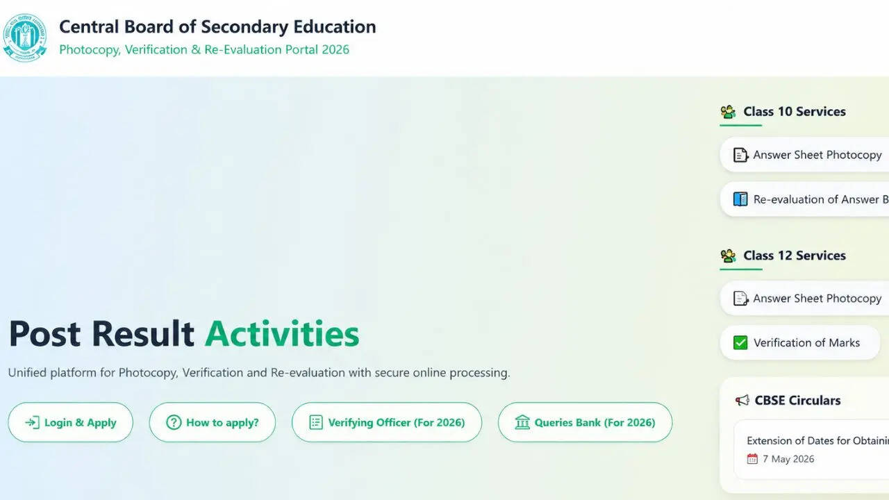 CBSE extends session time limits on re-evaluation portal after student ...
