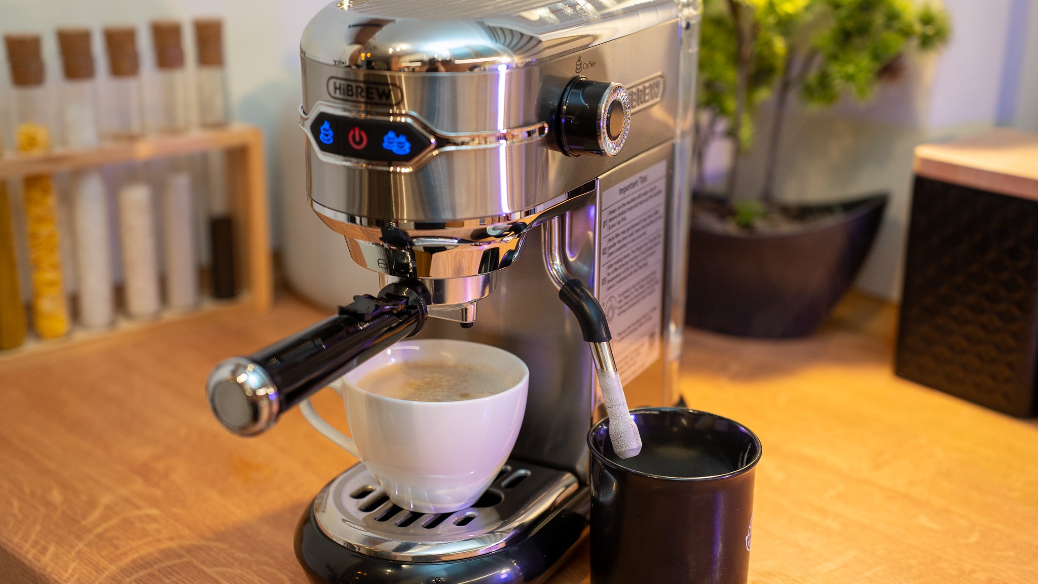 HiBREW H11 Slim, la cafetera espresso de acero inox con 20 bar que cabe ...