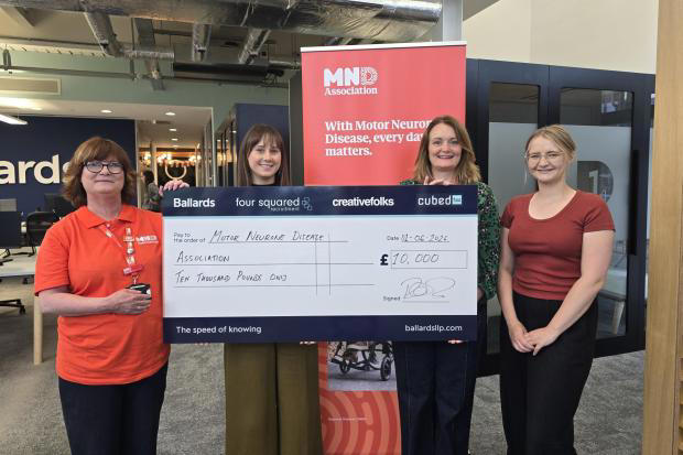 Companies raise £10,000 for MND charities in memory of a friend