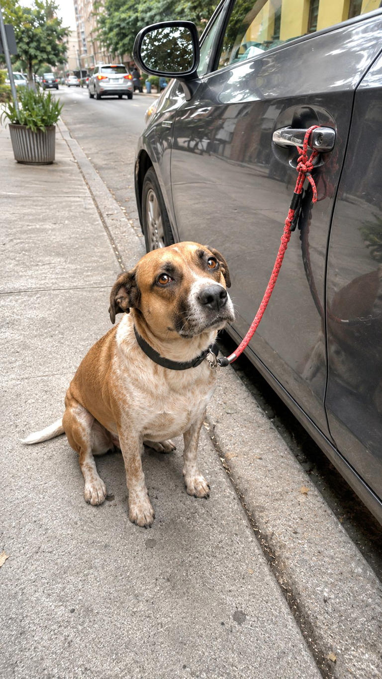 Cane lasciato legato alla portiera con un biglietto: «Non posso più ...