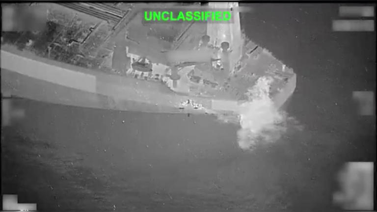 Caught on camera: US military fires Hellfire missile at tanker heading ...