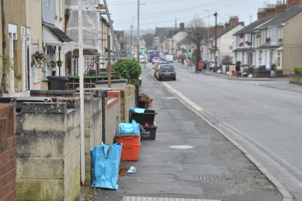 Outrage as bins left uncollected on dozens of Swindon streets