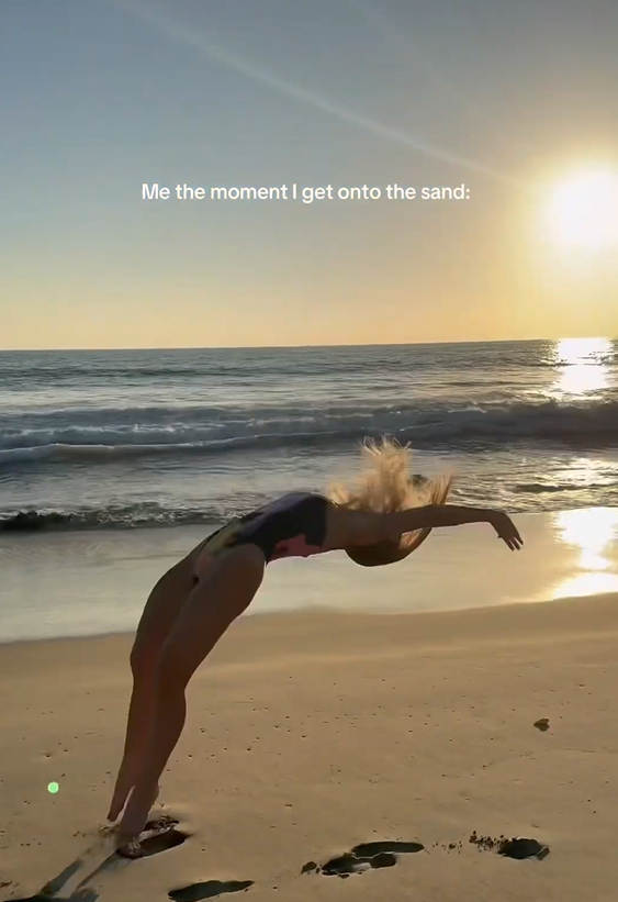 Beach tumbling session