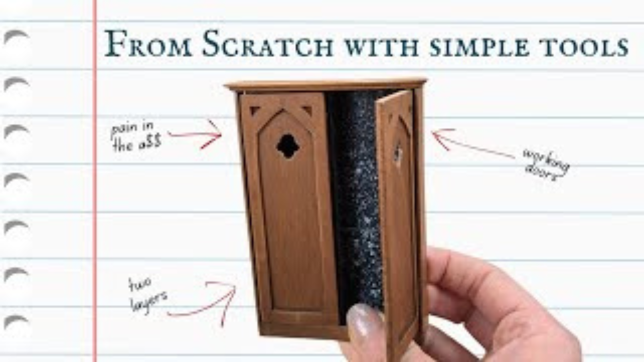 Imperfect way to build working miniature cabinet