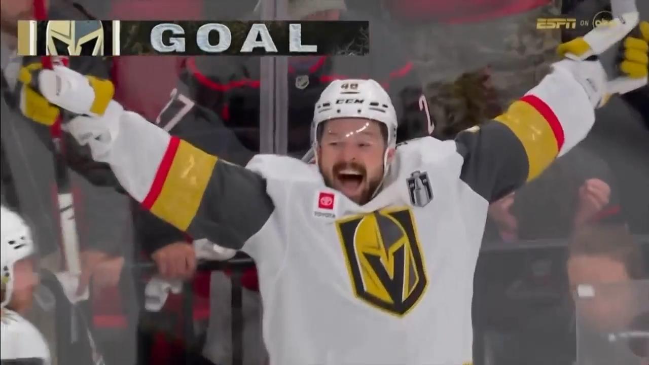 Hertl's goal lifts Golden Knights past Hurricanes 5-4 to open Stanley ...