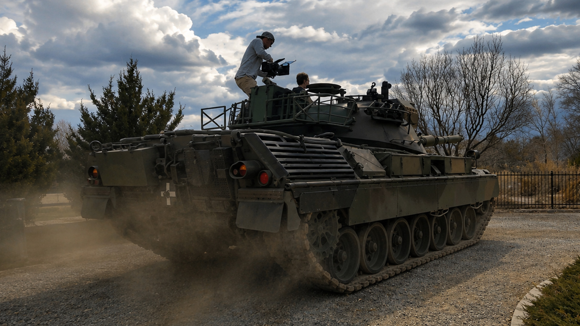 The challenges of filming an action scene with a tank