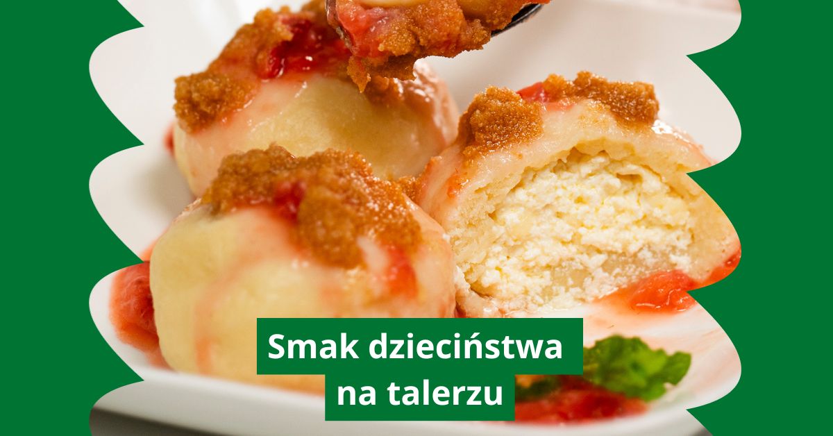 Knedle na słodko z serem i sosem truskawkowym. Lepszego połączenia nie ...