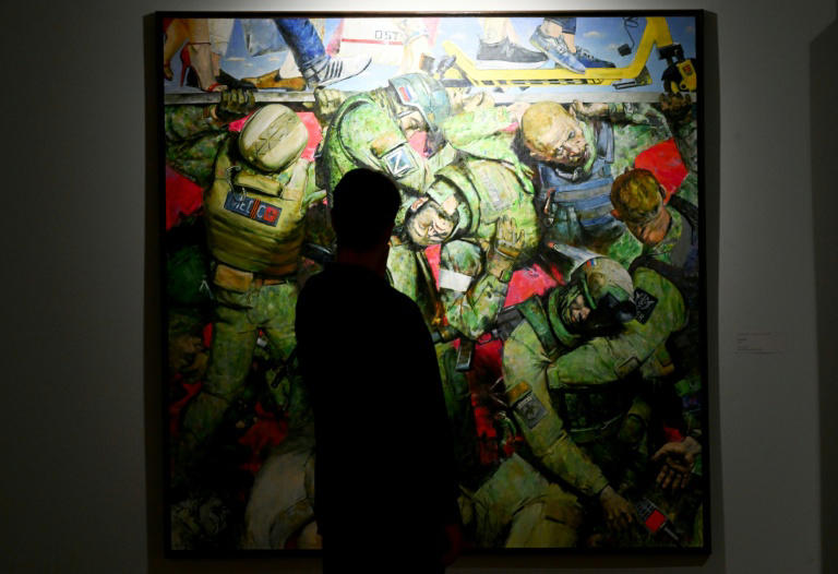 'Animalistic horror': Russia puts war art on display