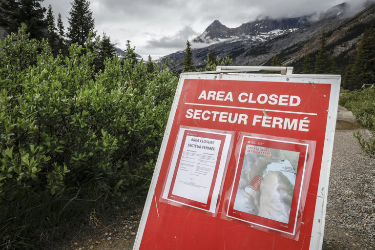 Section of Banff National Park remains closed to visitors one year ...