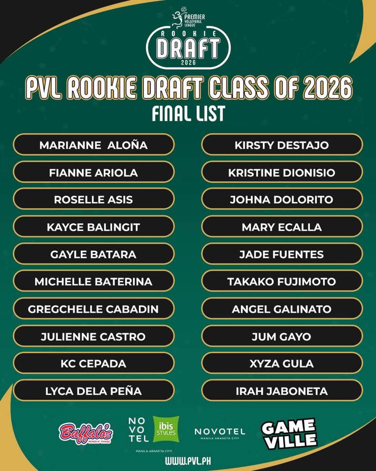 Live: PVL rookie draft 2026