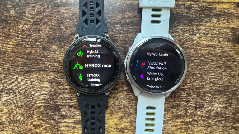 I raced Hyrox with the Garmin Forerunner 970 on one wrist and the ...