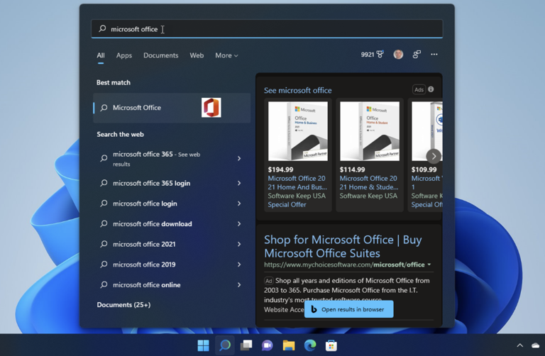 Microsoft to let Windows 11 users disable web results in search