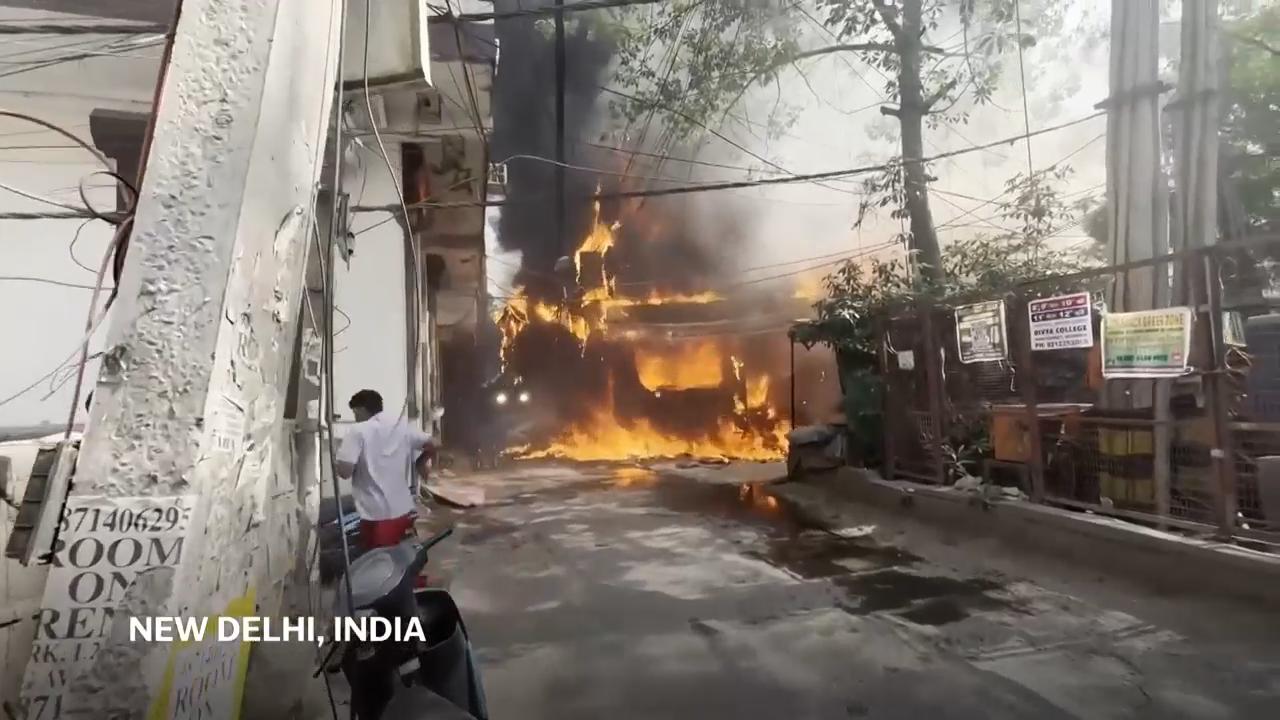 Scores of people rescued from deadly building fire in New Delhi