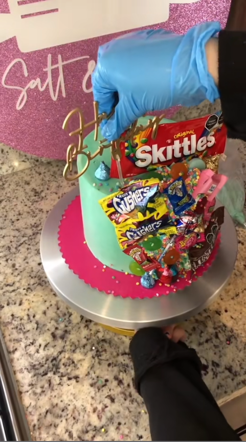 Candy cake colorido para una fiesta dulce
