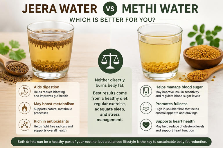 Jeera water vs methi water: Which morning drink is better for belly fat ...