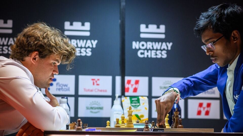 R Praggnanandhaa levels Viswanathan Anand at Norway Chess 2026 after ...