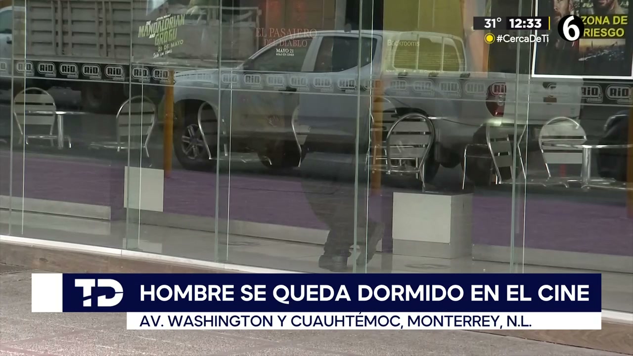 Guardia de seguridad se duerme en cine de Monterrey y se queda encerrado