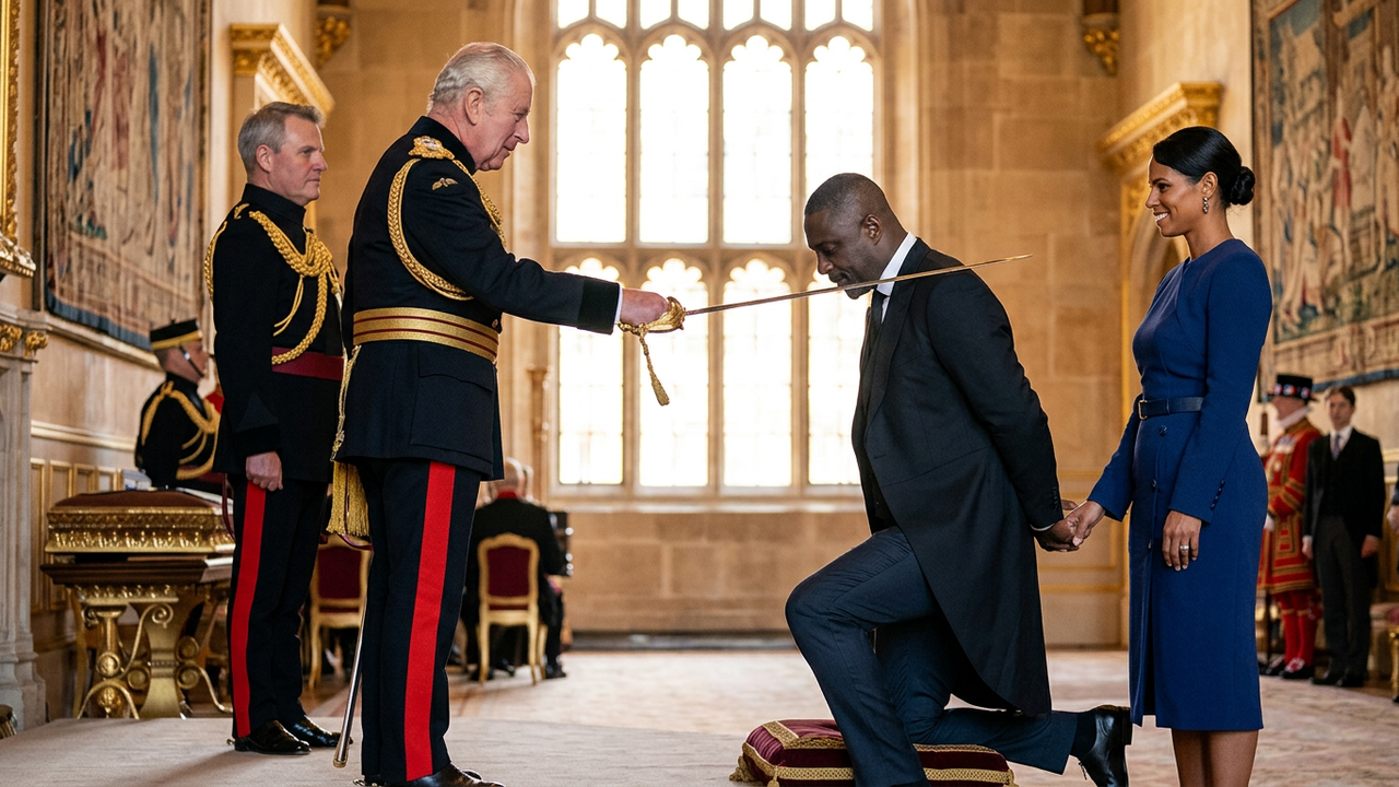 Idris Elba is honored with a knighthood by King Charles at Windsor ...