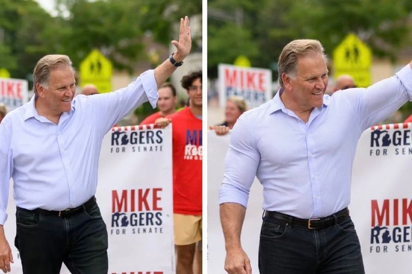 Republican Senate candidate Mike Rogers blasted for using Photoshop to ...