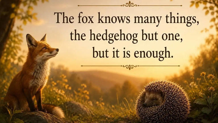 Greek proverb of the day: “The fox knows many things, the hedgehog but ...