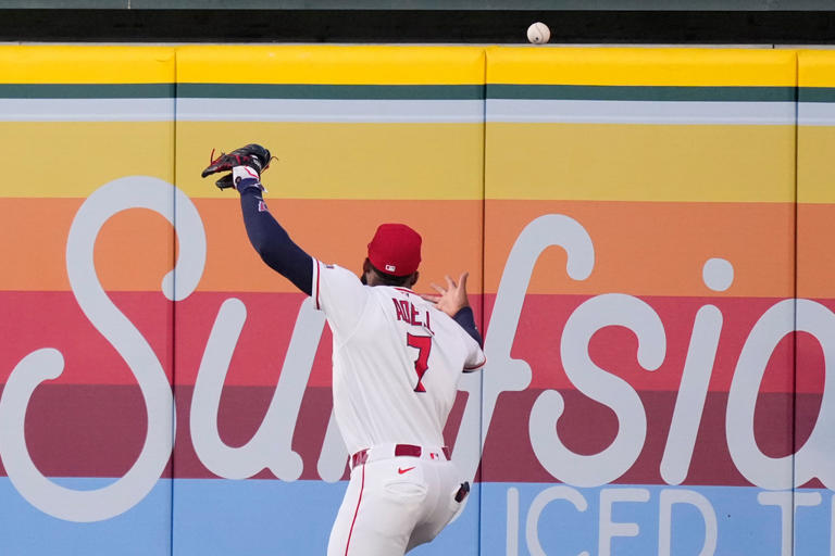 Rumfield gets gift homer when flyball bounces off Adell's head as ...