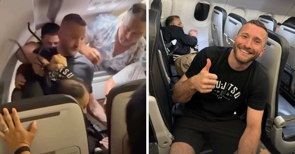 Former MMA fighter helps restrain passenger who tried to open exit door ...