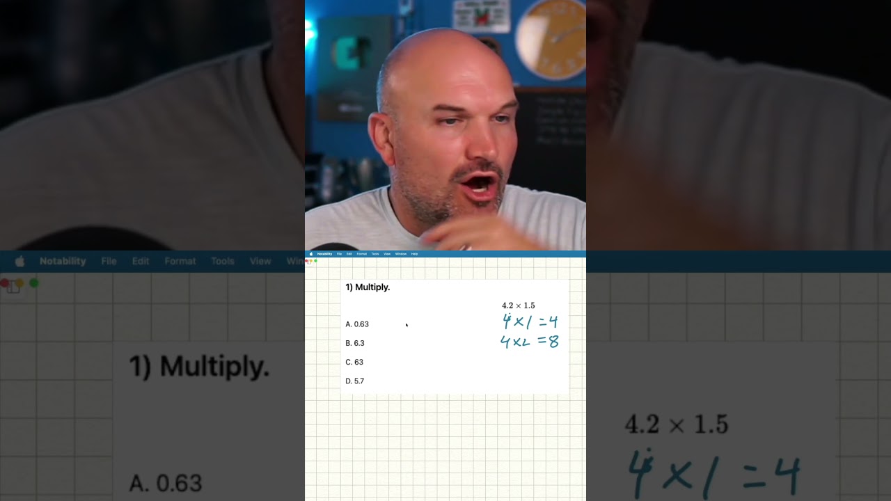 Multiply decimals without a calculator! #gedmath #mathhelp