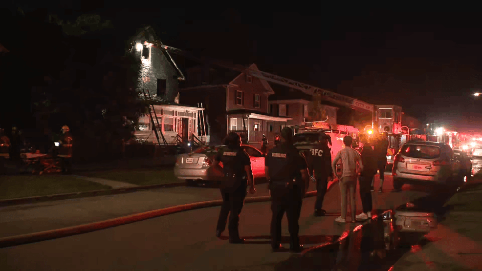 Firefighters battle northwest Baltimore house fire