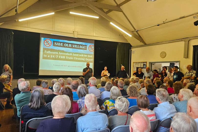 Residents crowd village hall to oppose 'utterly preposterous' train ...