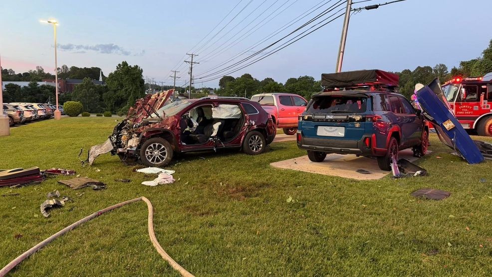 Crash on Forest Road sends one to hospital, takes down powerline ...