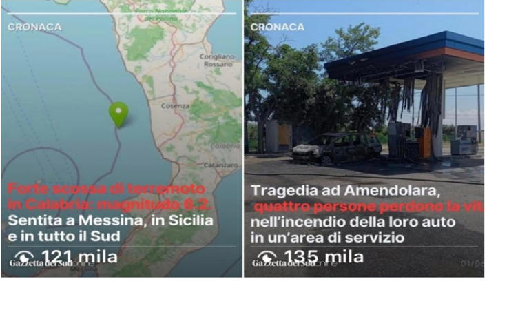 Numeri da record per Gazzettadelsud.it: sisma in Calabria e due video ...