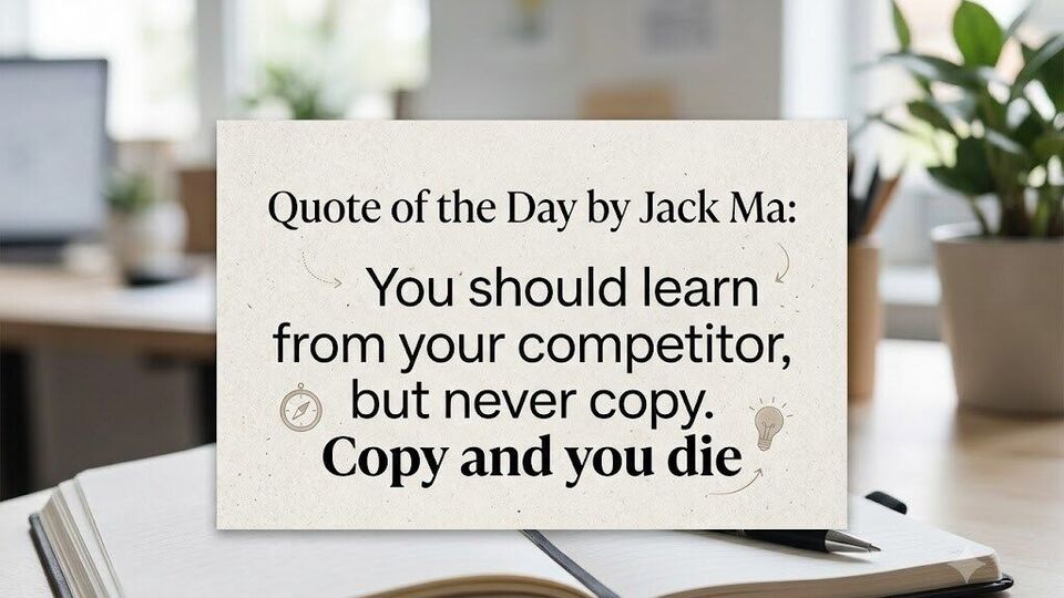 Quote of the day: Jack Ma's powerful lesson on why copying competitors ...