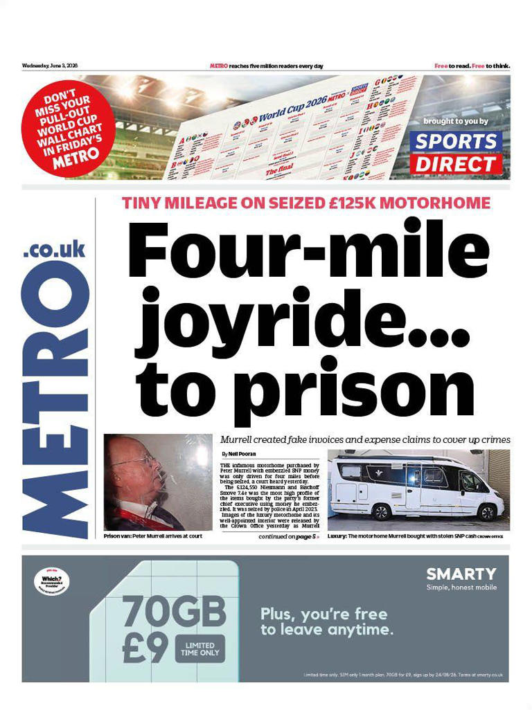 Scotland's papers: Murrell's 'missing loot' after fake invoices revealed
