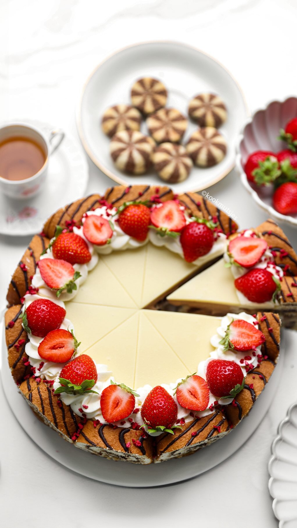 Swiss roll dessert no bake taart recept