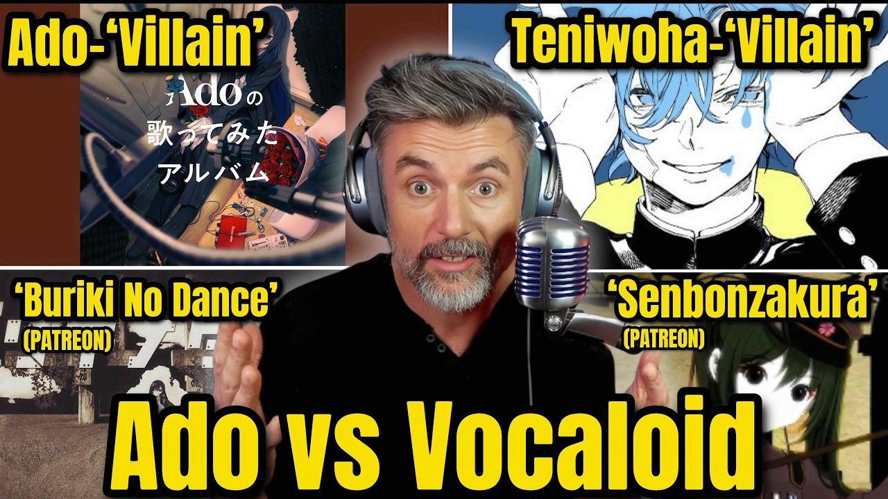 Pro vocal coach reacts to Ado 'Villain' vs Teniwoha's Vocaloid original