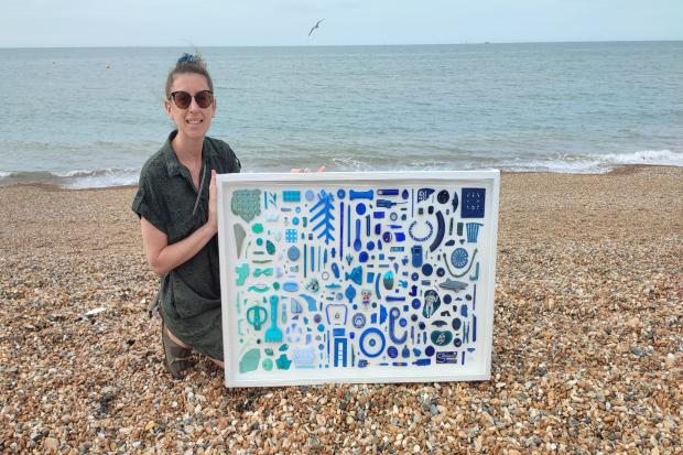 Nurse turns beach litter into art to highlight plastic pollution
